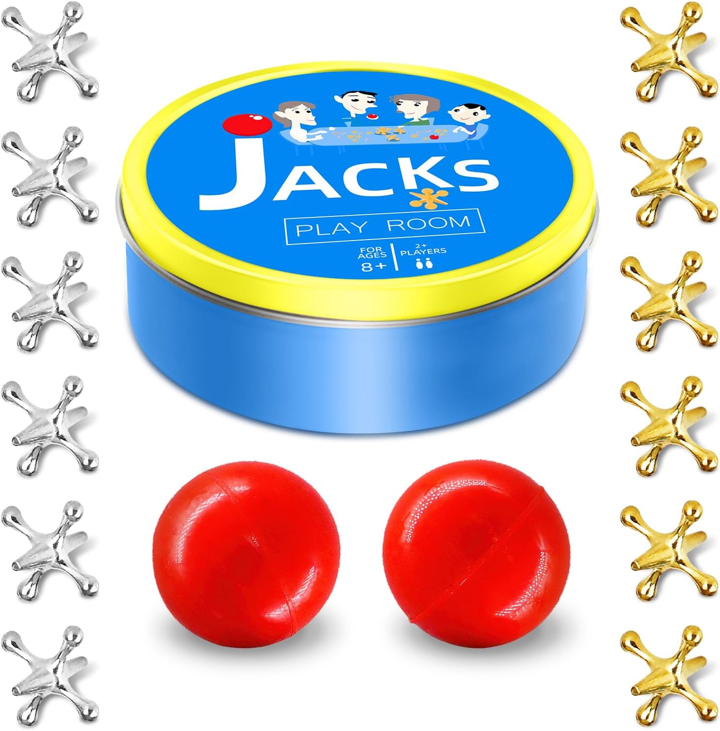 Classic Metal Jacks Game Set | Timeless Fun in a Travel Box ...